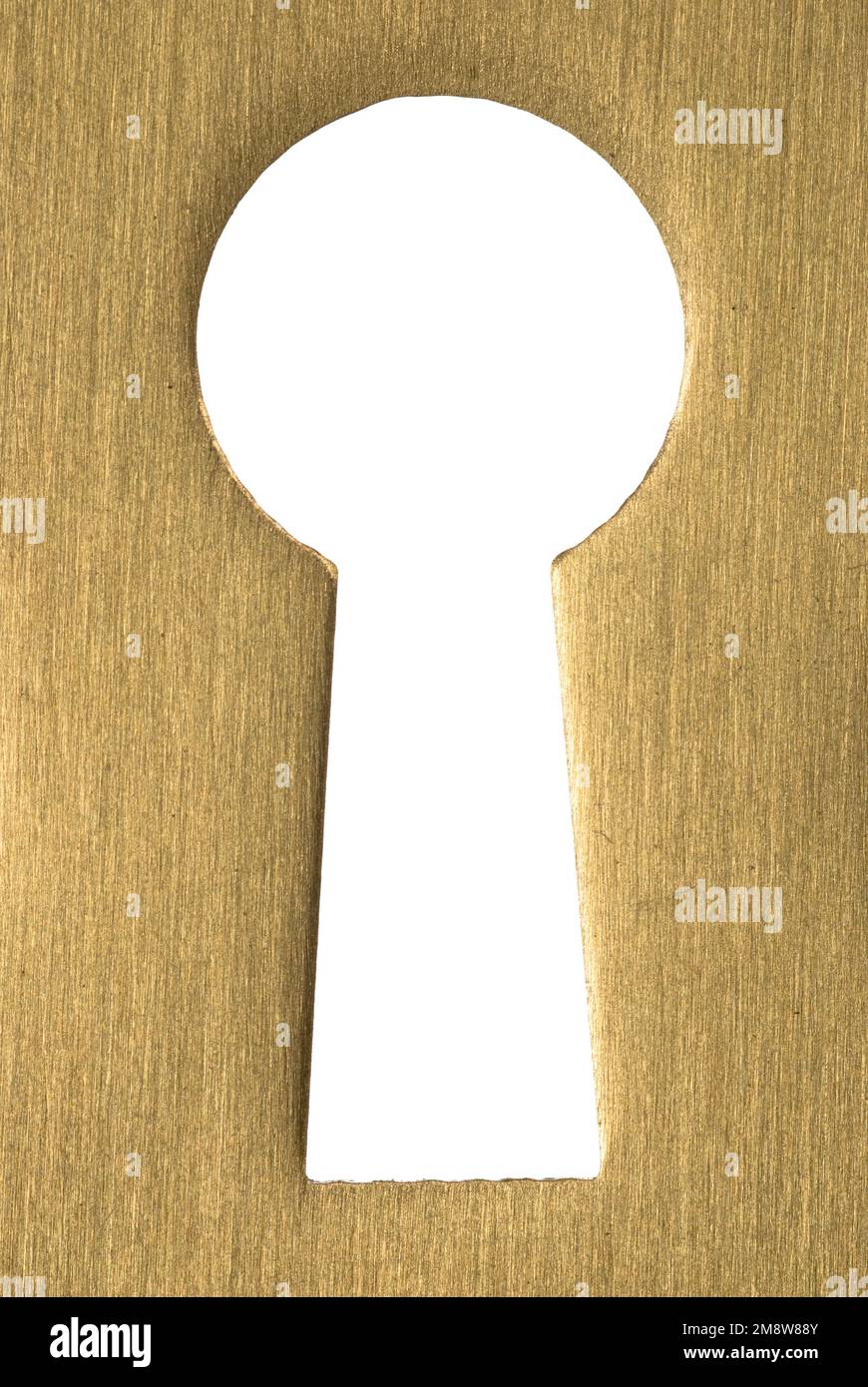 Keyhole frame with blank white space Stock Photo - Alamy
