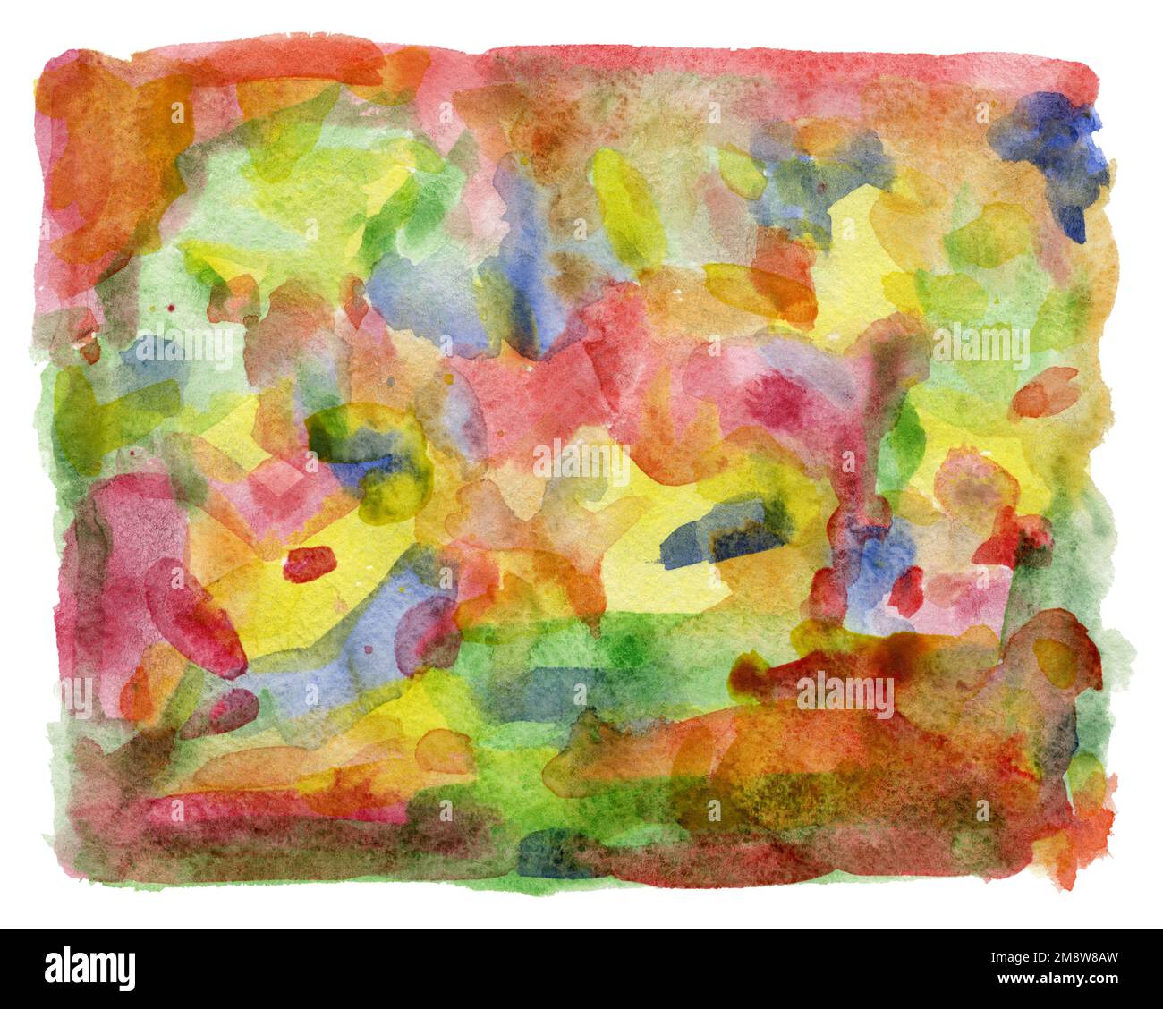 Abstract watercolor childish strokes texture. Isolated on white. High ...