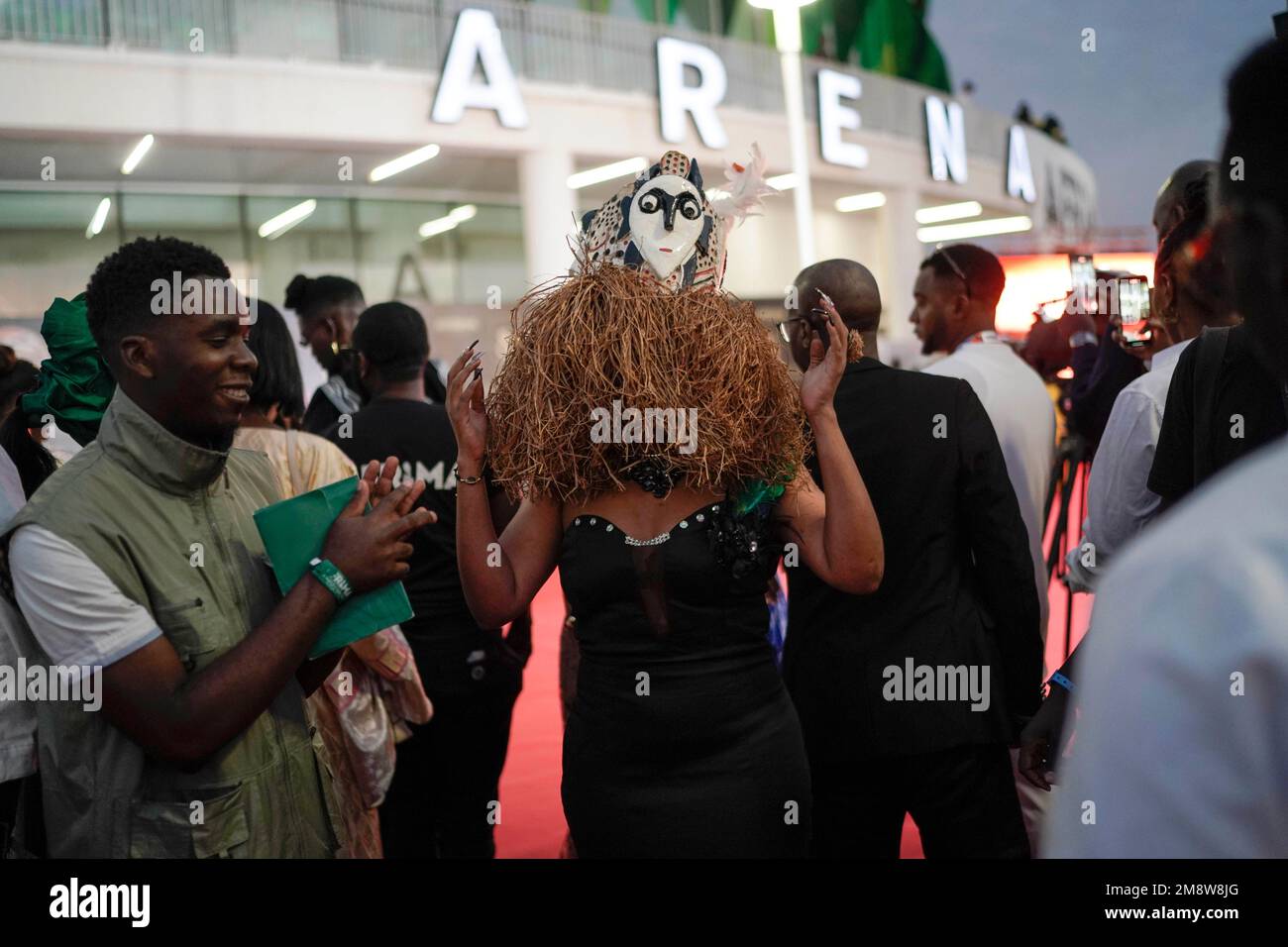 Espoir la Tigresse, Gabonese singer, arrives for the Afrima, All Africa ...