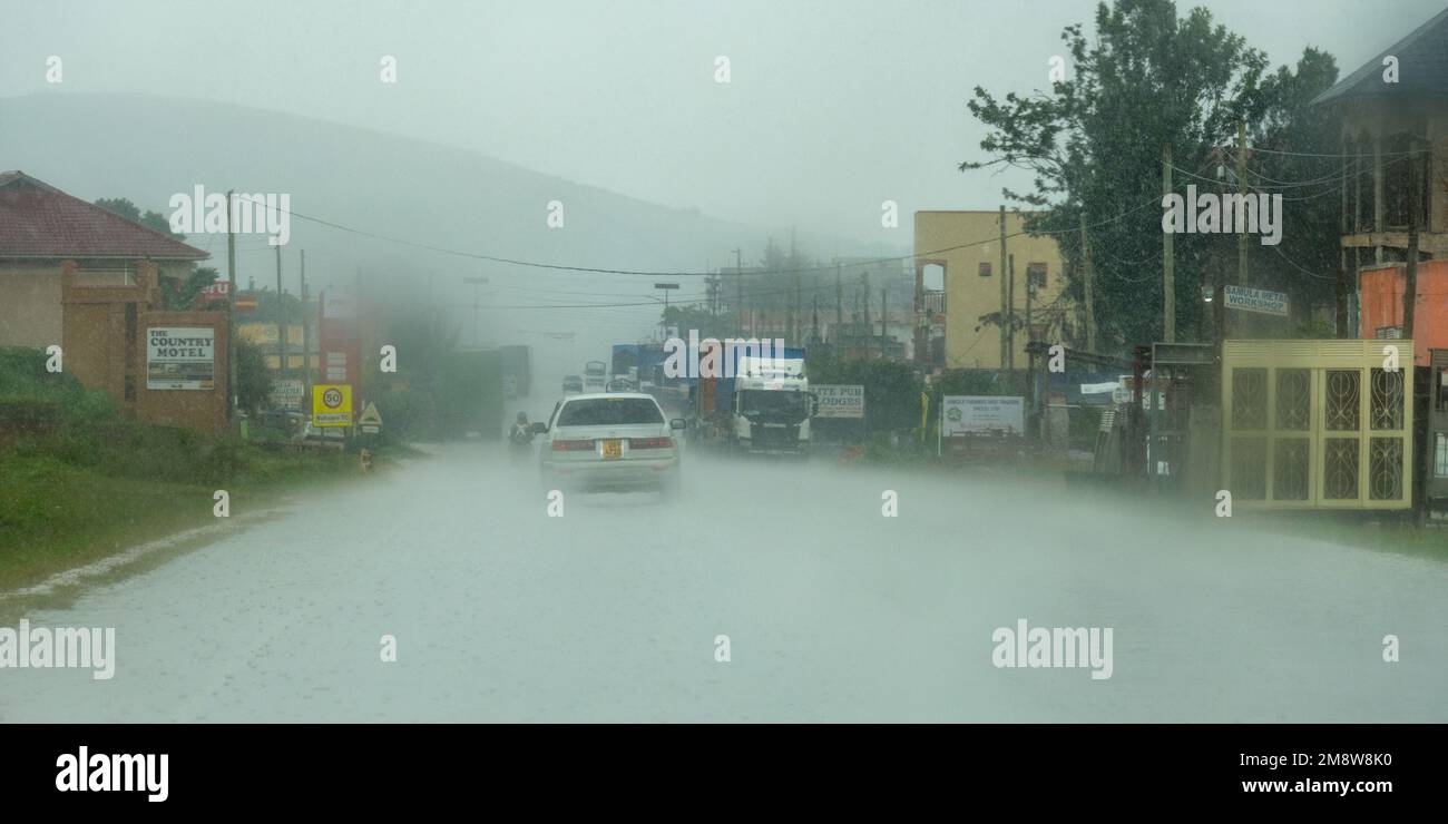 Driving on paved roads / highways in Uganda, Eastern Africa ...
