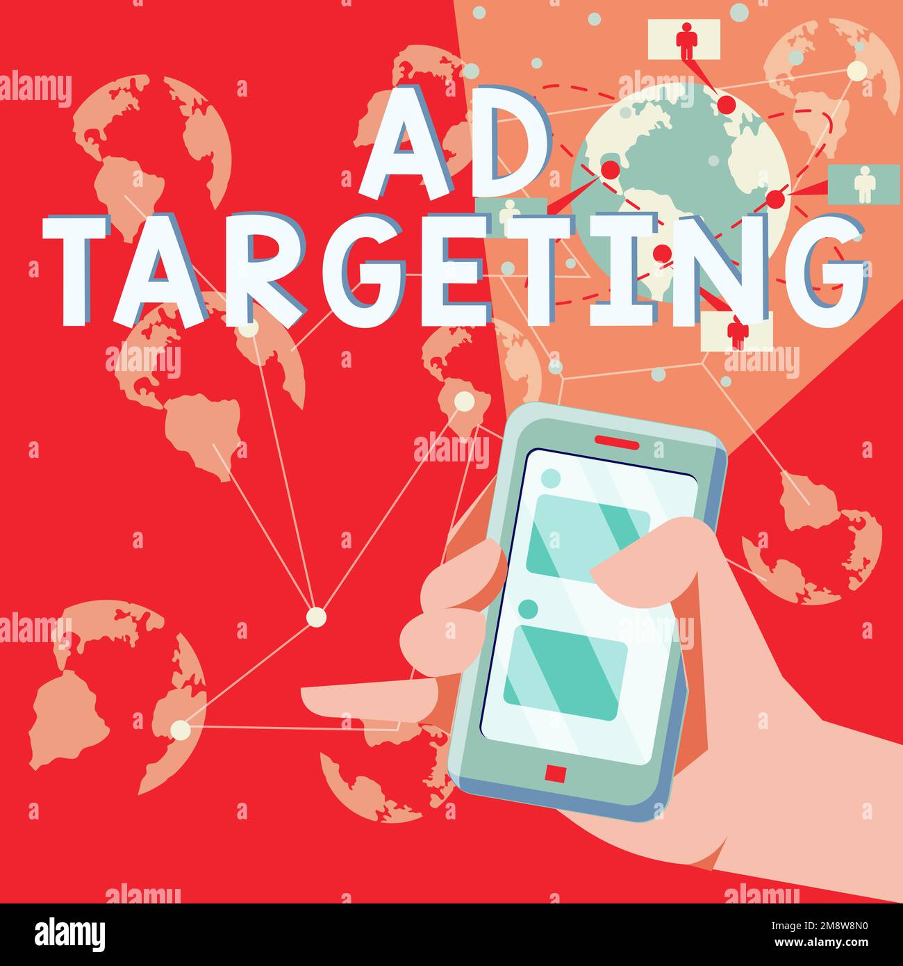 Hand writing sign Ad Targeting. Business approach target the most ...