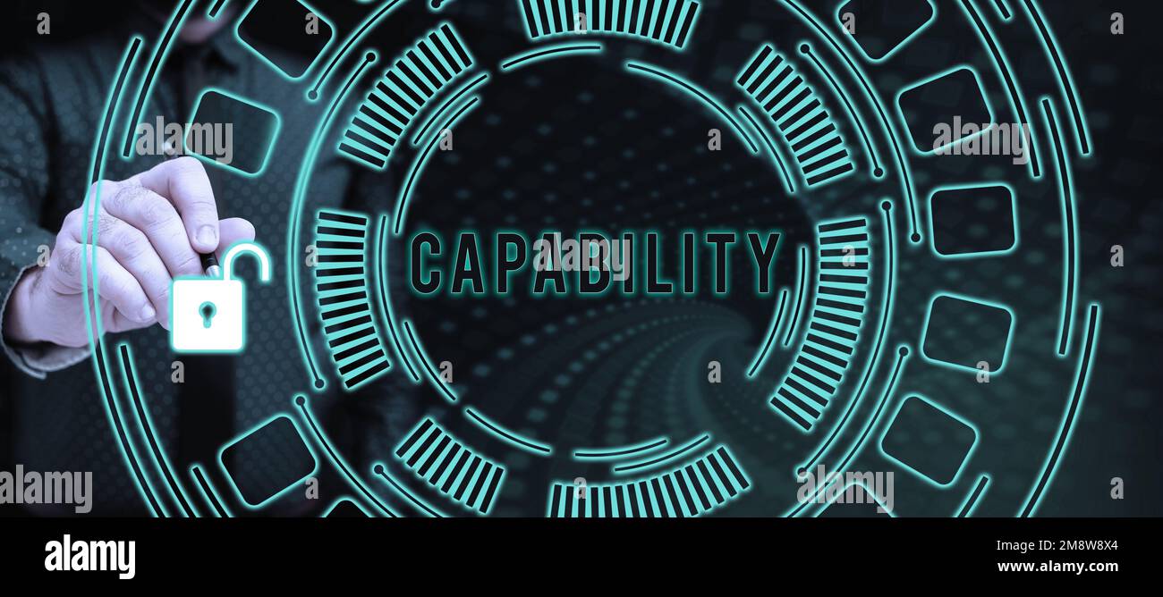 Conceptual caption Capability. Internet Concept the facility or ...