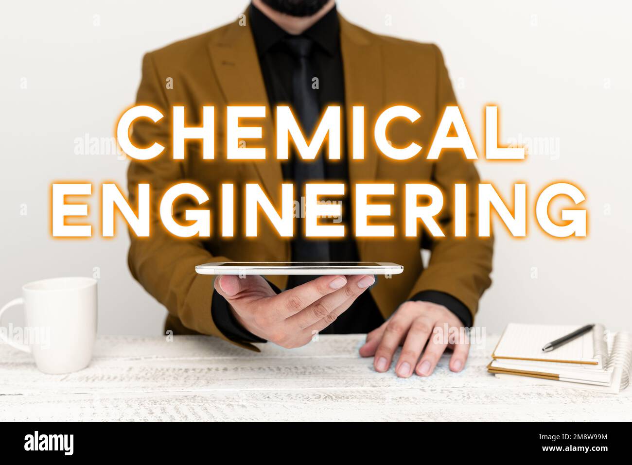 Text caption presenting Chemical Engineering. Business overview ...