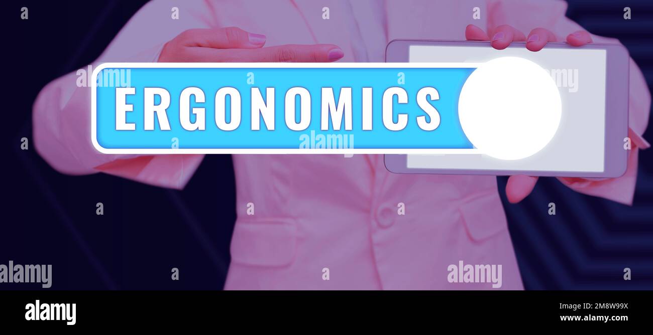 Conceptual caption Ergonomics. Conceptual photo fitting or designing a ...