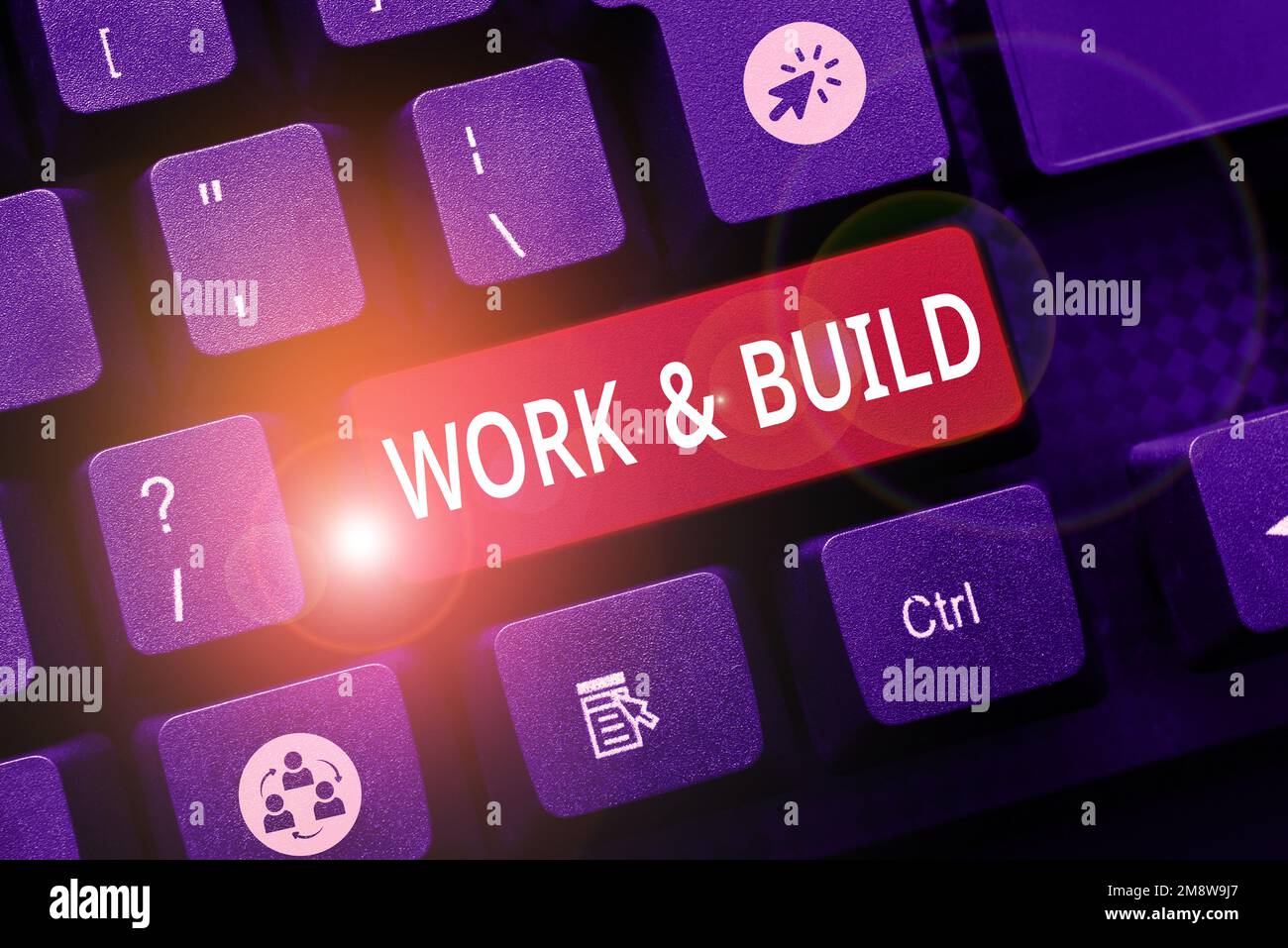 Text showing inspiration Work Build. Concept meaning Do hard job to ...