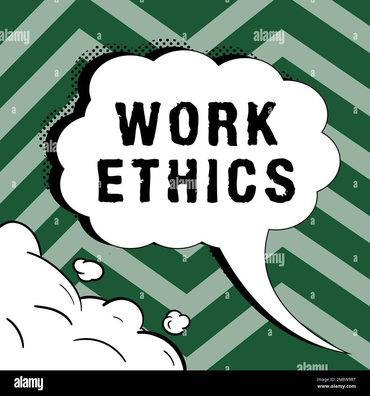 Sign displaying Work Ethics. Concept meaning A set of values centered ...