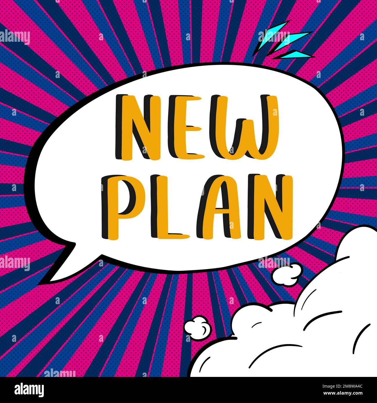 Hand writing sign New Plan, Business approach Start of a detailed ...
