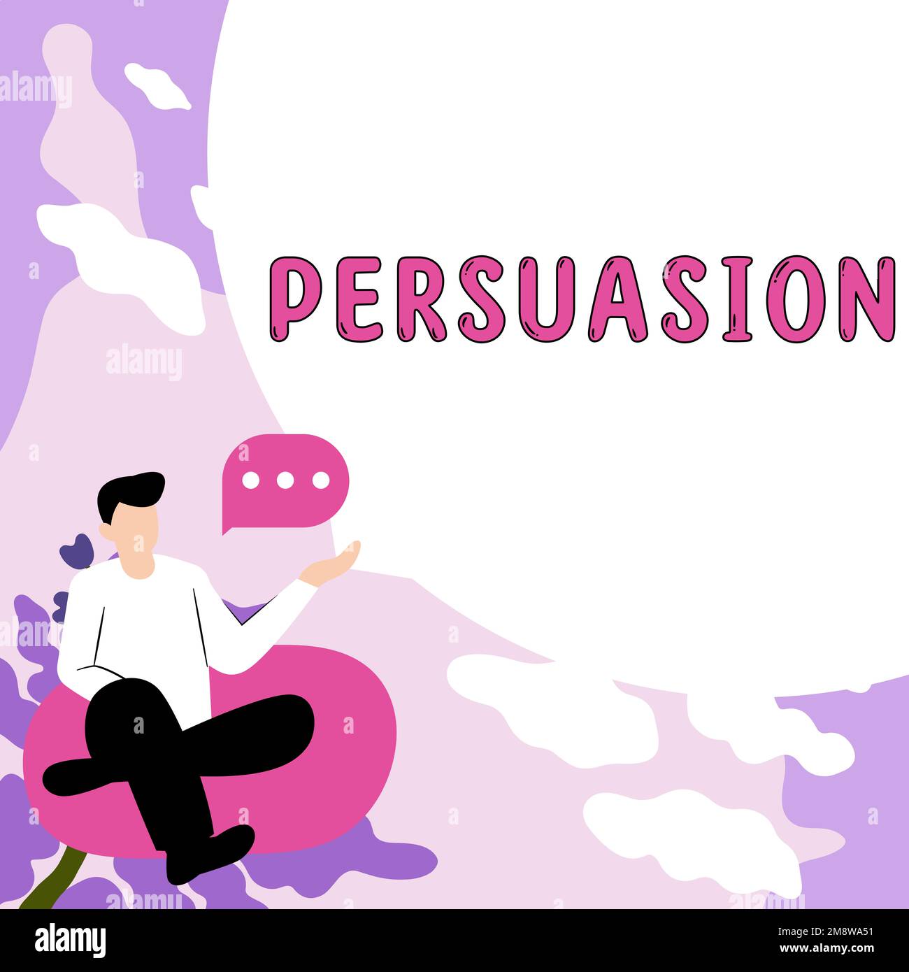Conceptual display Persuasion, Word Written on the action or fact of ...
