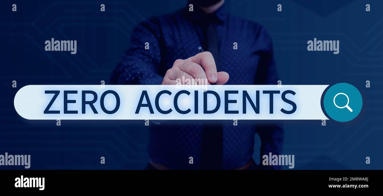 Conceptual display Zero Accidents. Word for important strategy for ...