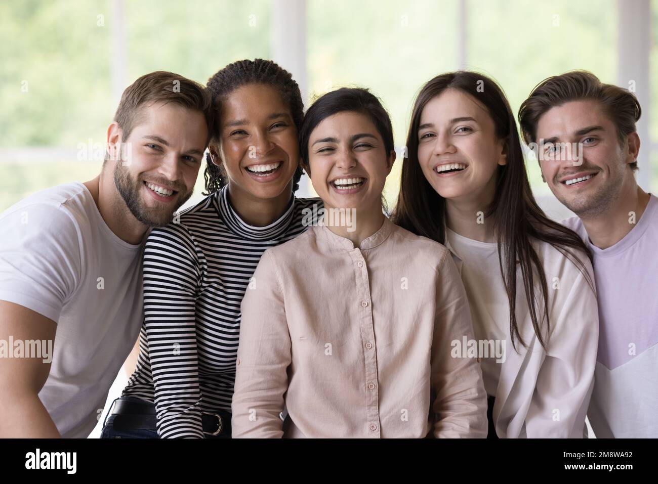 Young diverse people joyful hi-res stock photography and images - Alamy