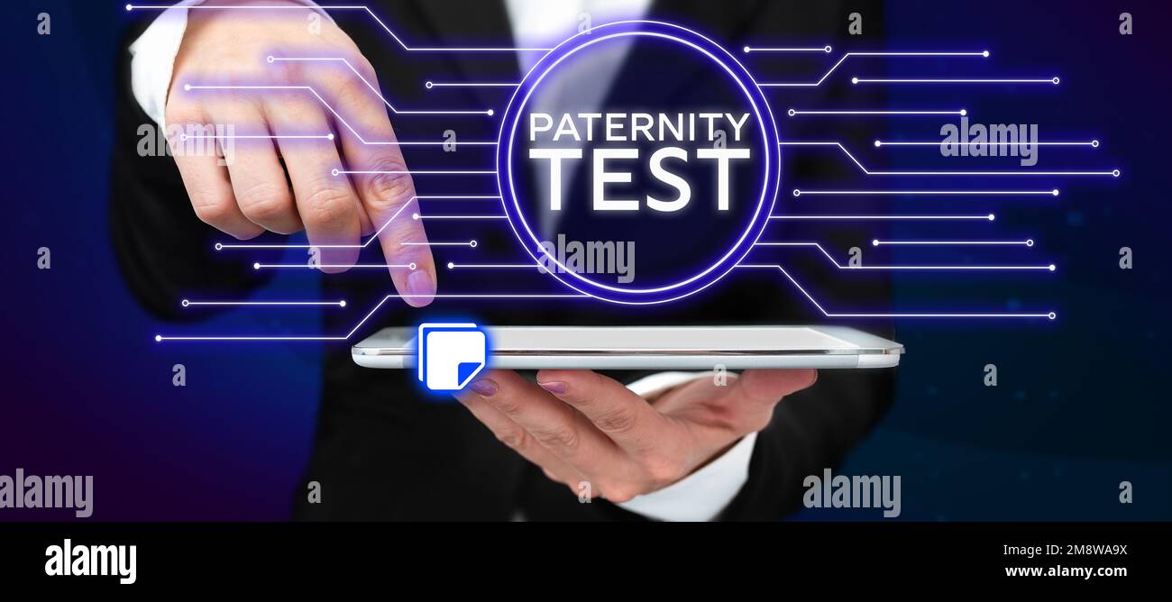 Inspiration showing sign Paternity Test. Concept meaning a test of DNA ...