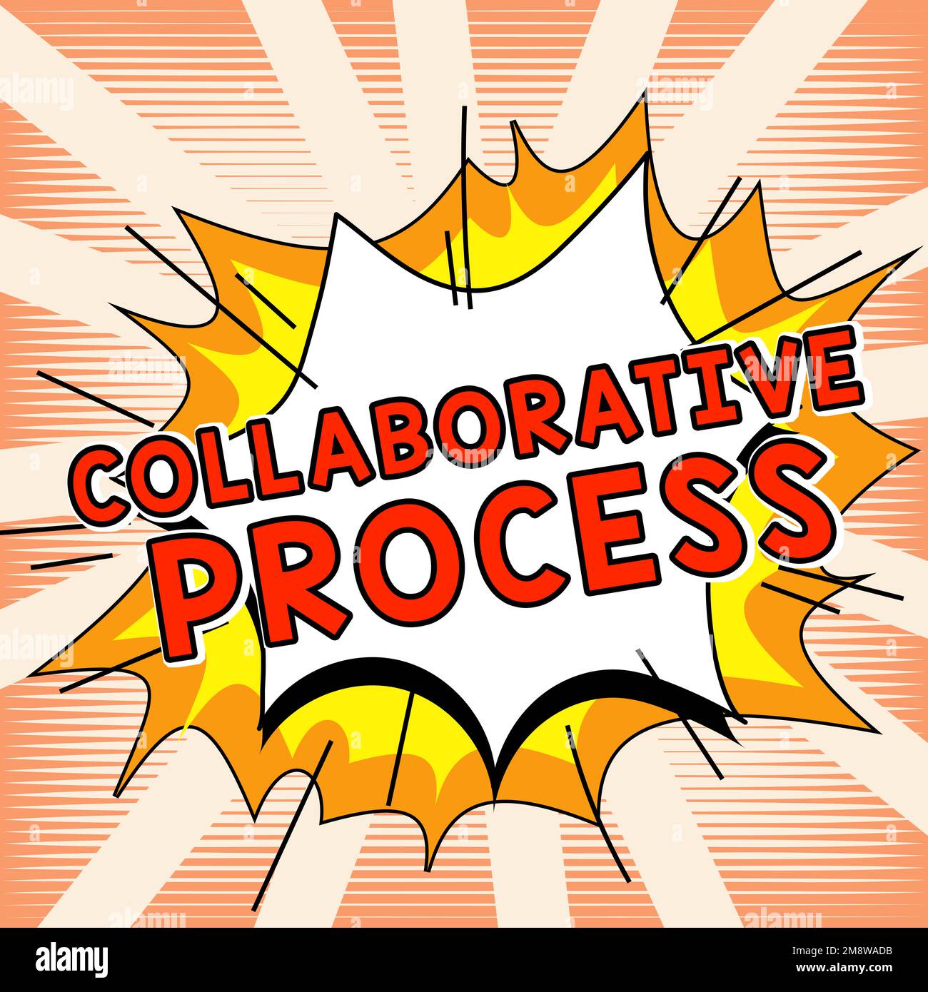 Hand writing sign Collaborative Process. Business overview people and ...