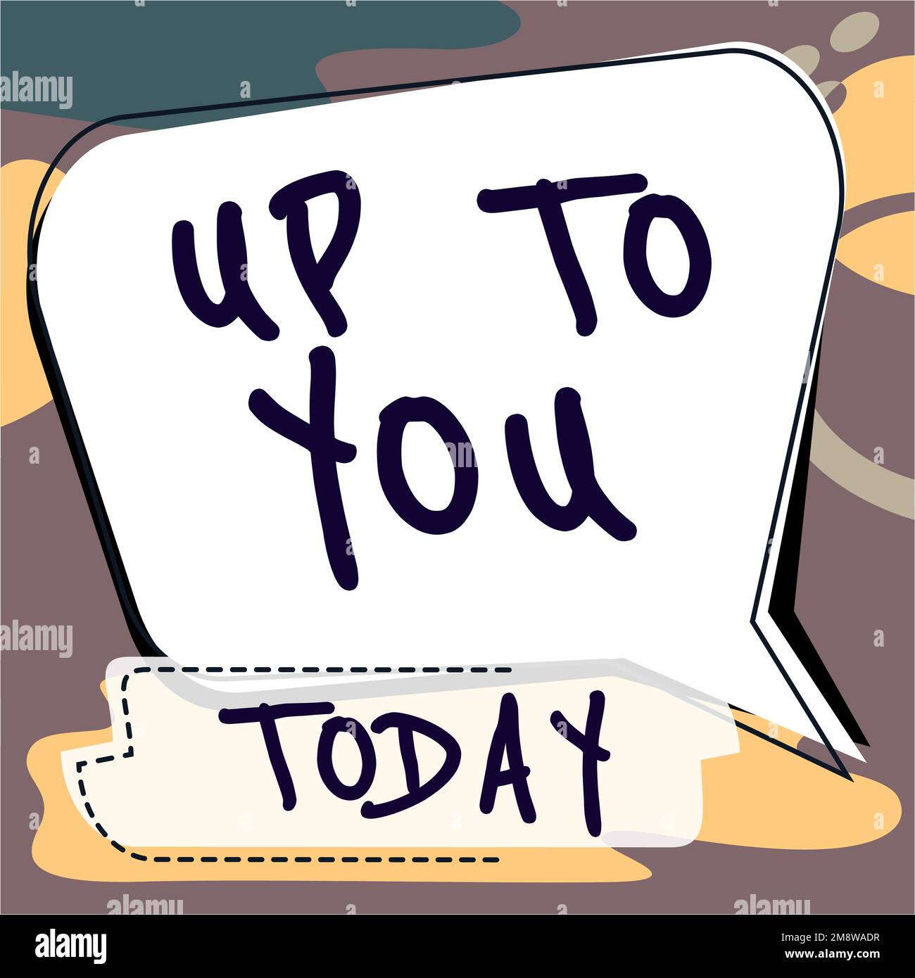 Text caption presenting Up To You, Business concept A person giving ...