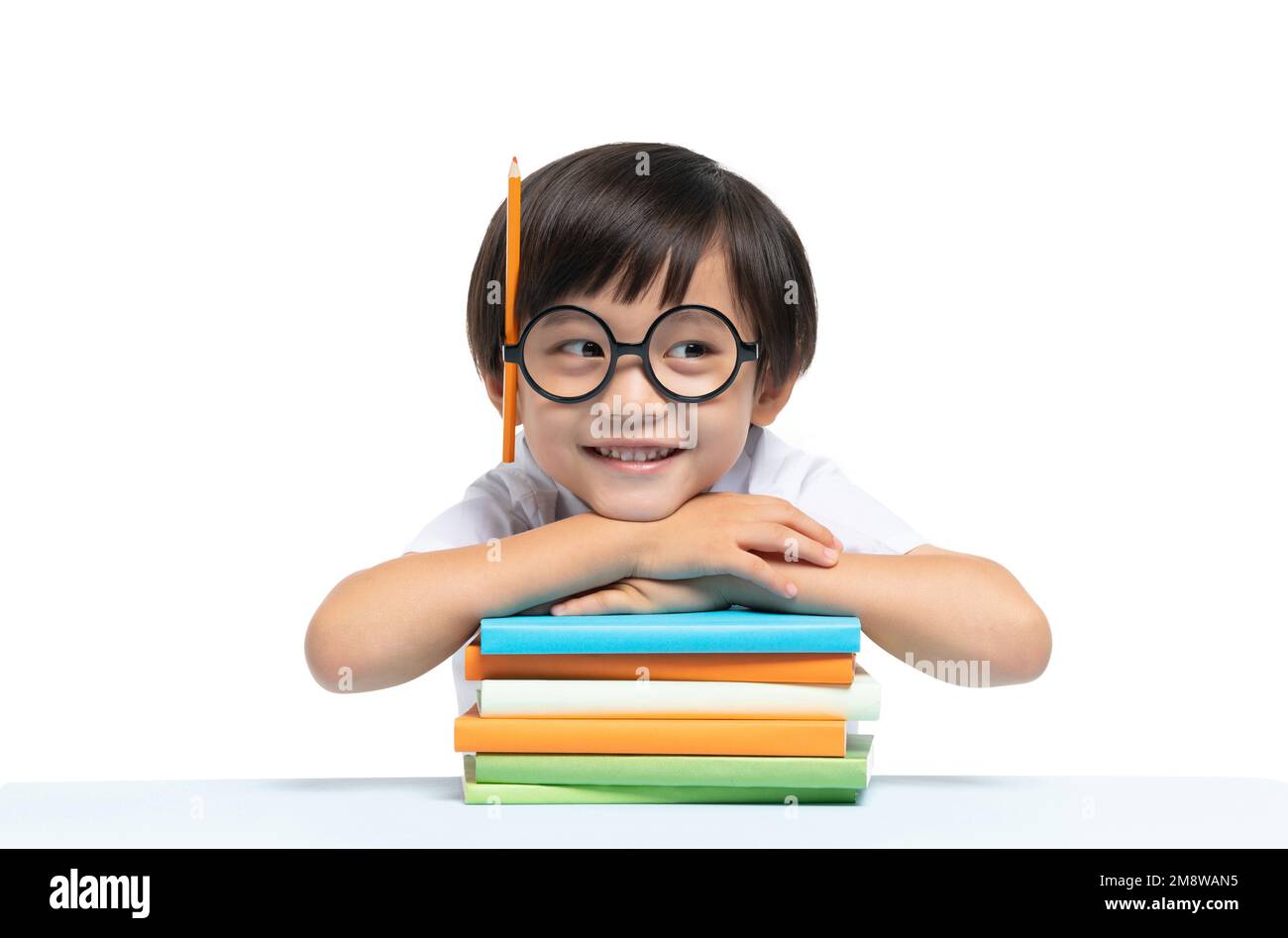 The little boy in learning Stock Photo - Alamy