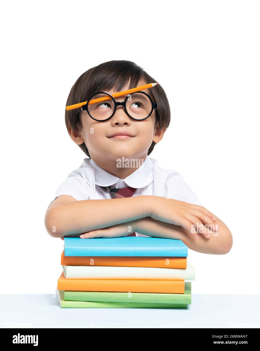 The little boy in learning Stock Photo - Alamy