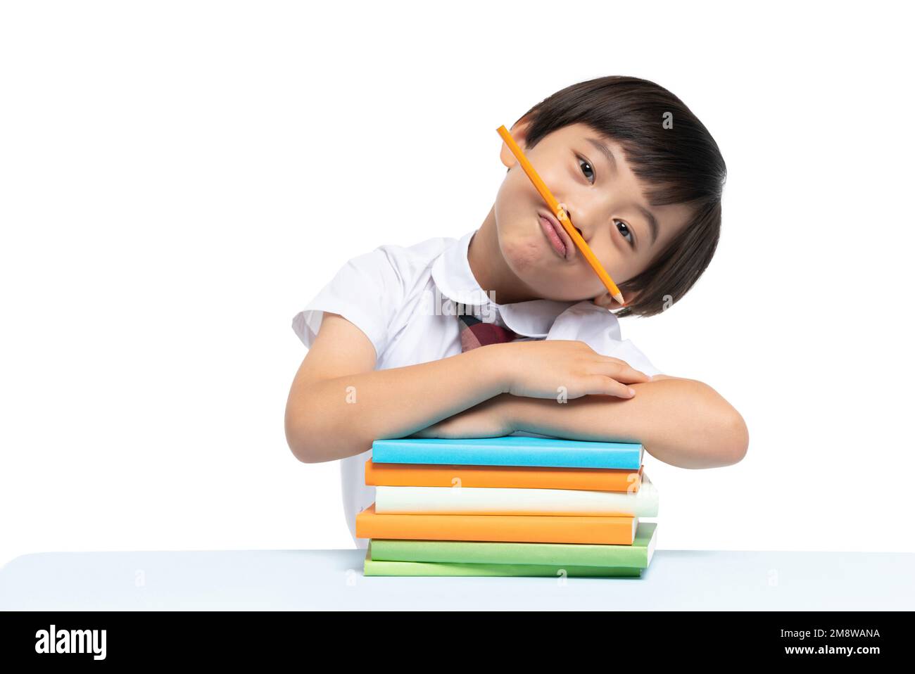The little boy in learning Stock Photo - Alamy