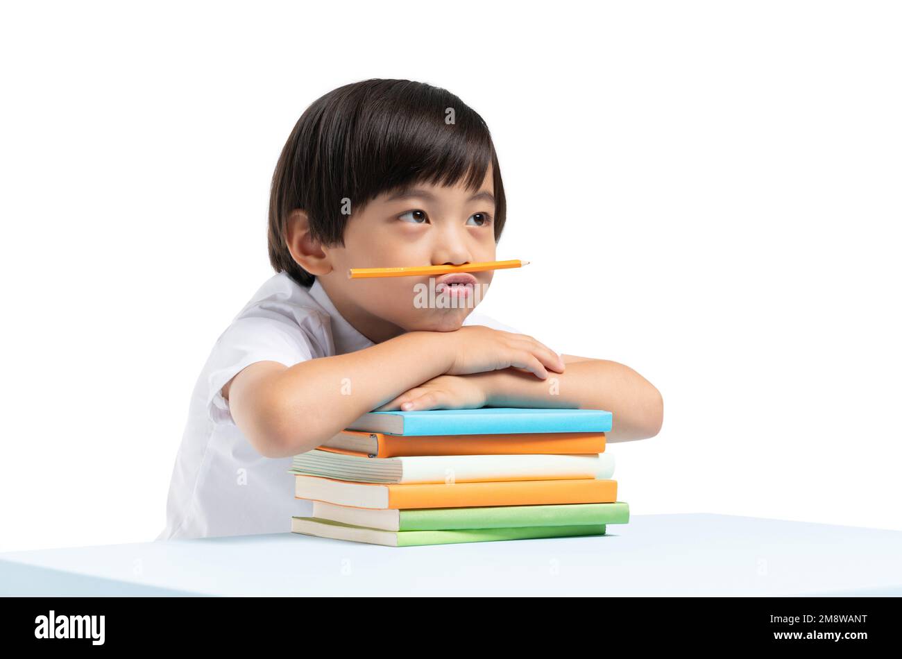 The little boy in learning Stock Photo - Alamy