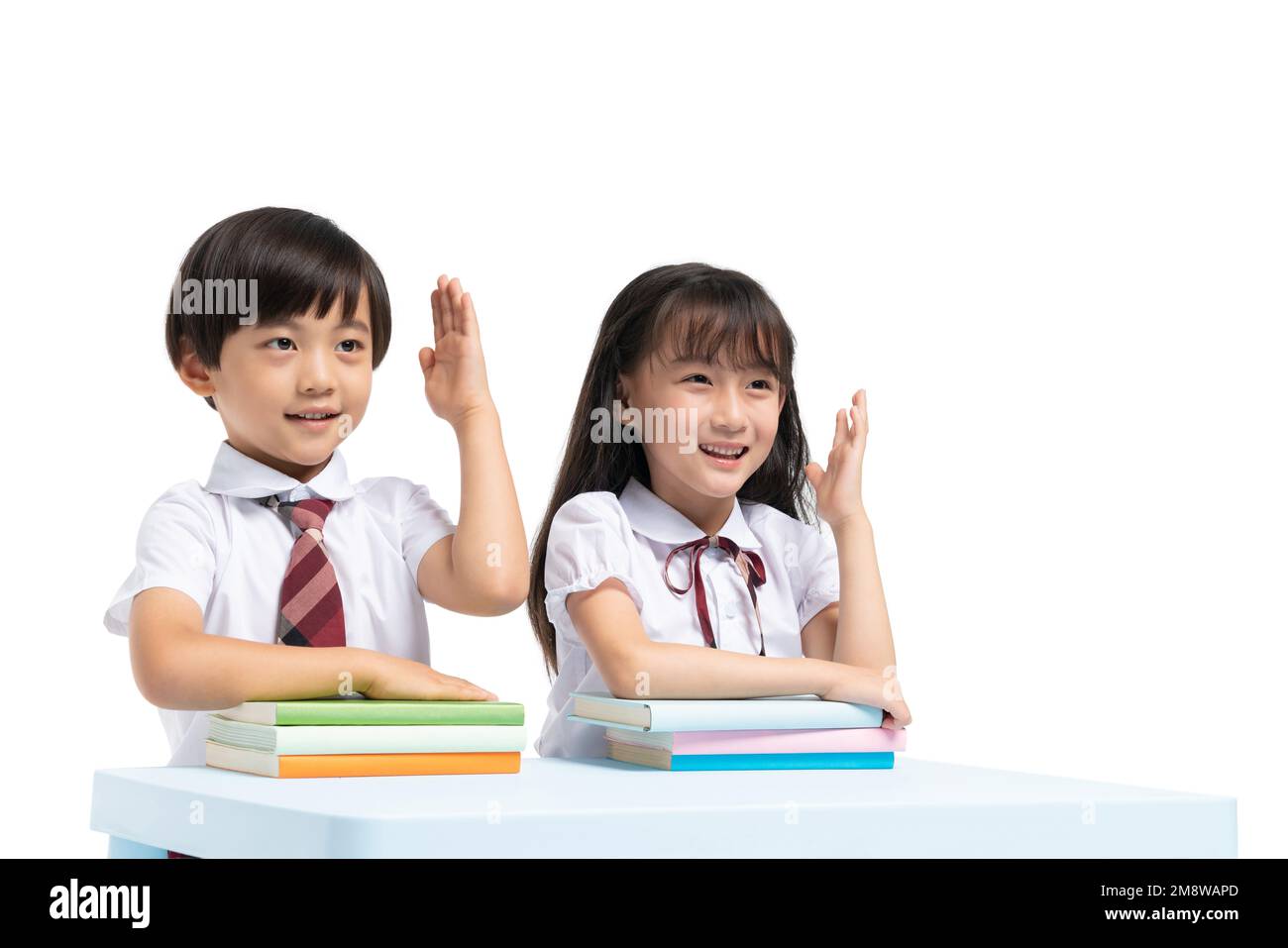 The little boy and little girl in the study Stock Photo - Alamy