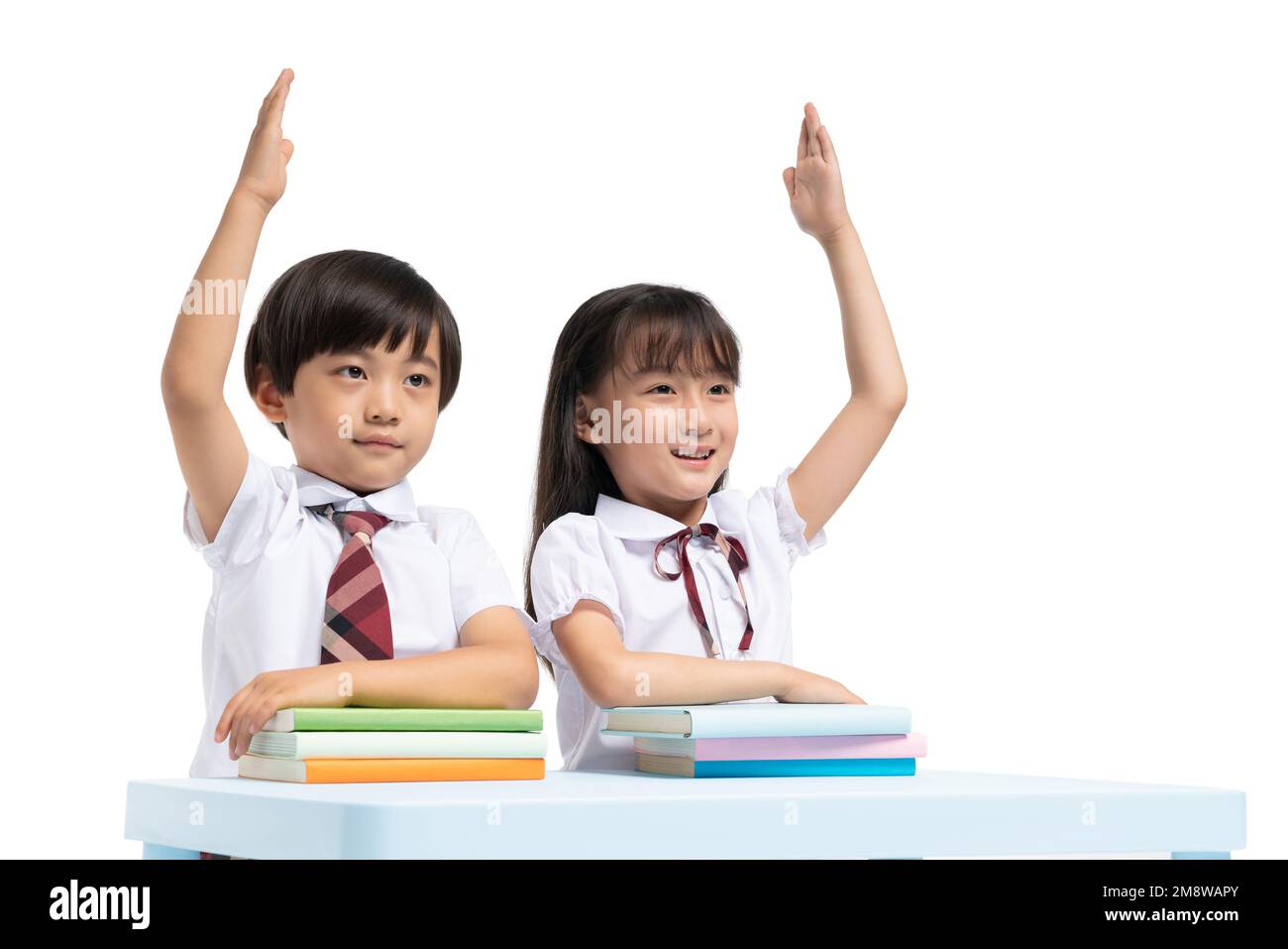 The little boy and little girl in the study Stock Photo - Alamy
