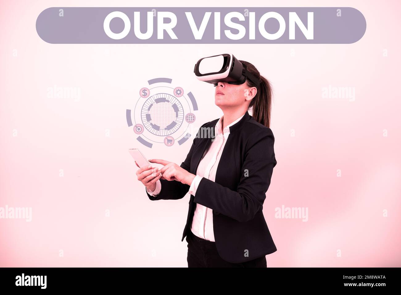 Conceptual caption Our Vision. Business overview plan for next five to ...