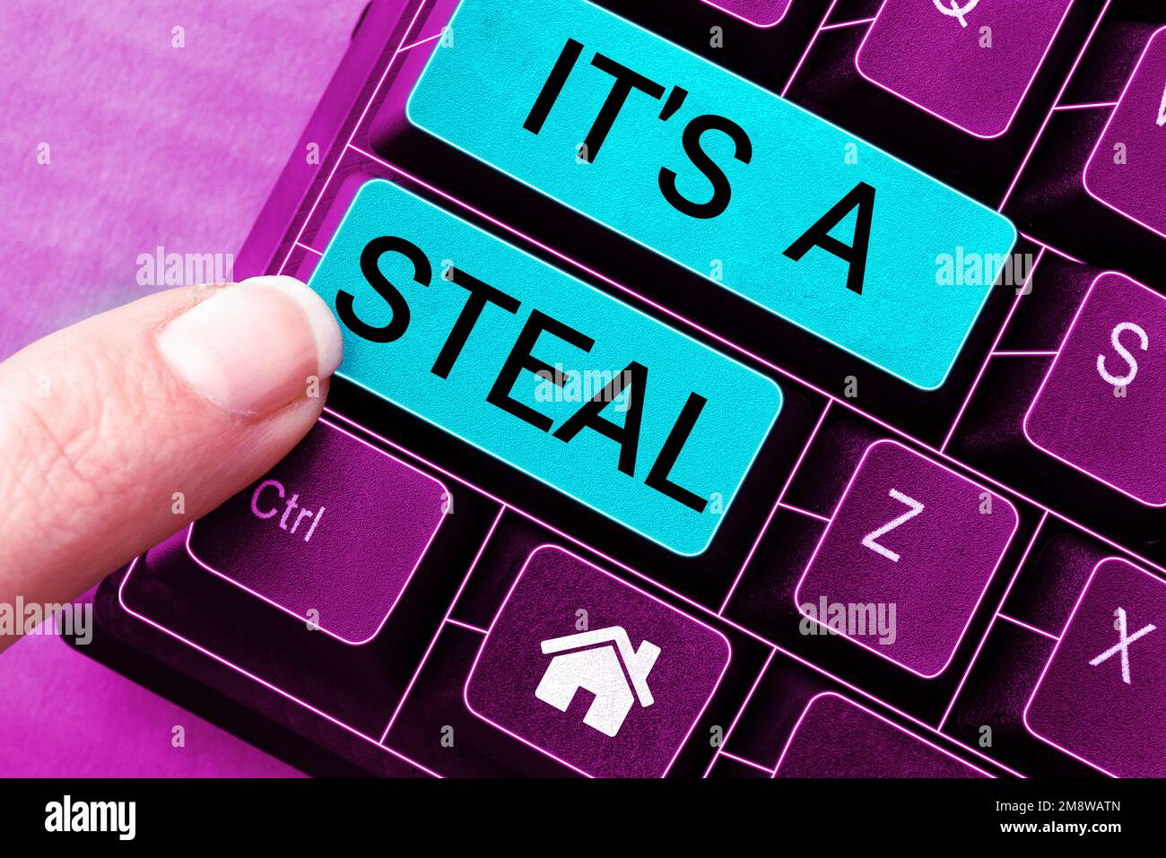 Hand writing sign It's A Steal. Concept meaning getting confidential ...