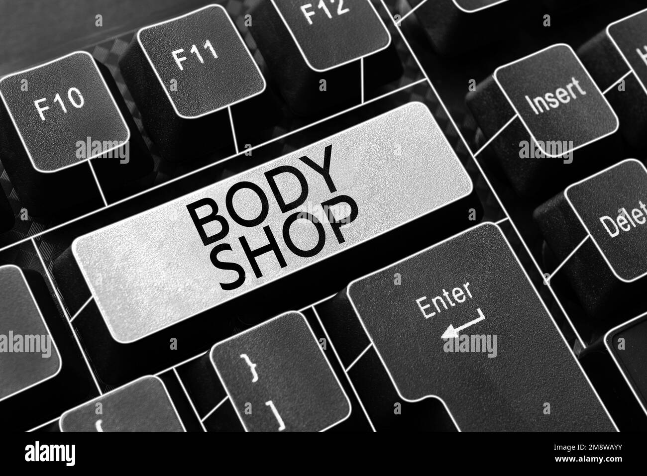 Inspiration showing sign Body Shop. Business showcase a shop where ...