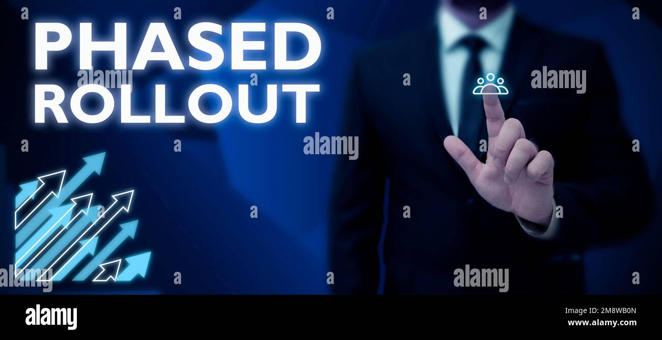 Conceptual display Phased Rollout. Concept meaning the practice of prescription drug preparation ...