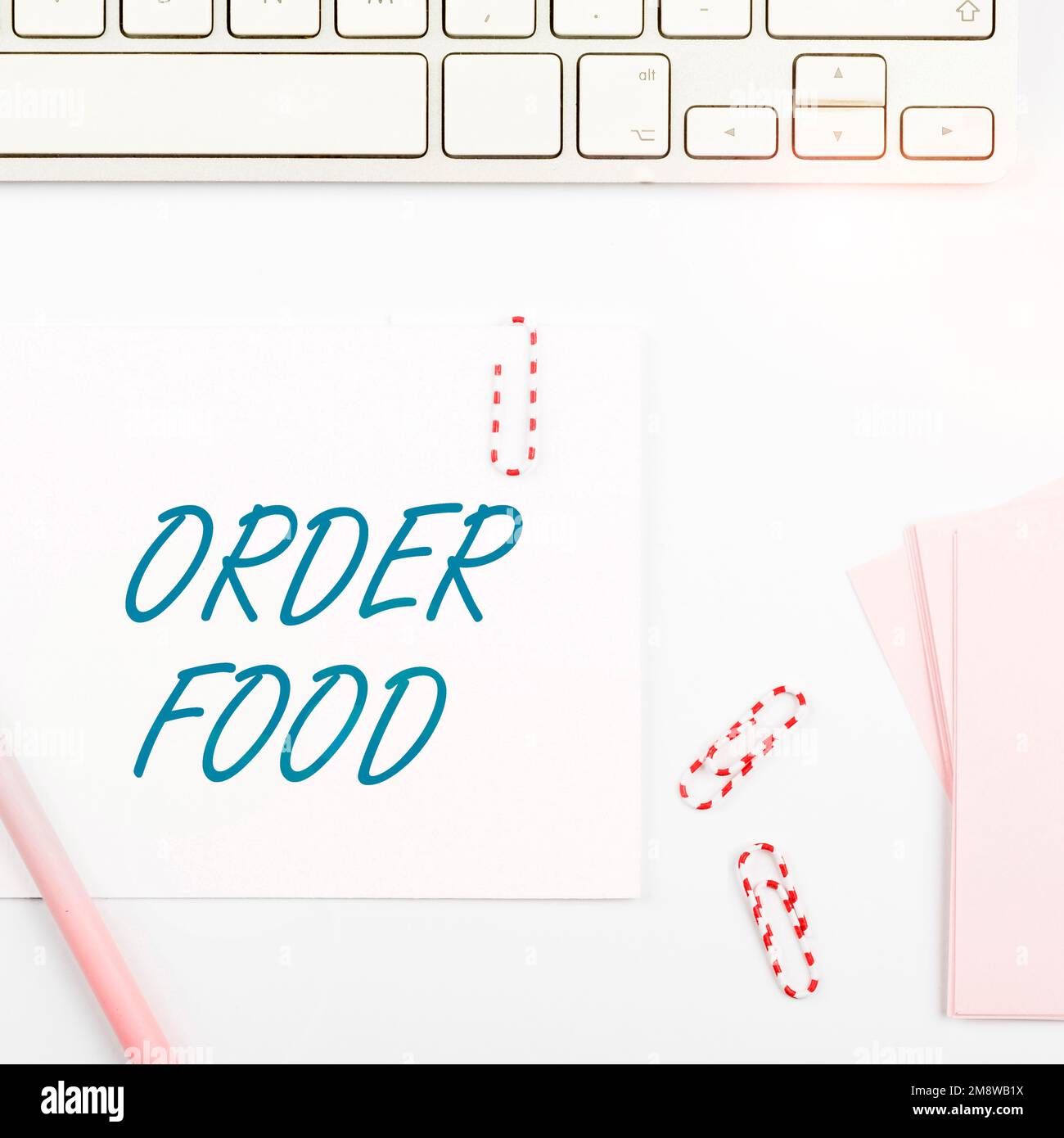 Conceptual display Order Food. Conceptual photo the process of ...