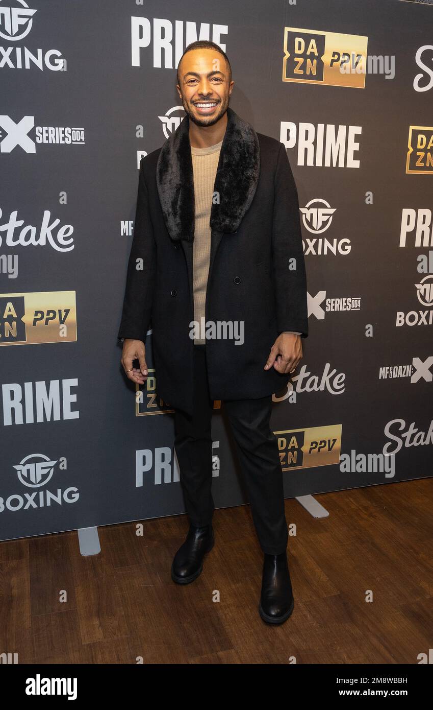 London, UK. 14 January, 2023. attends the Arrivals at the KSI v FaZe ...