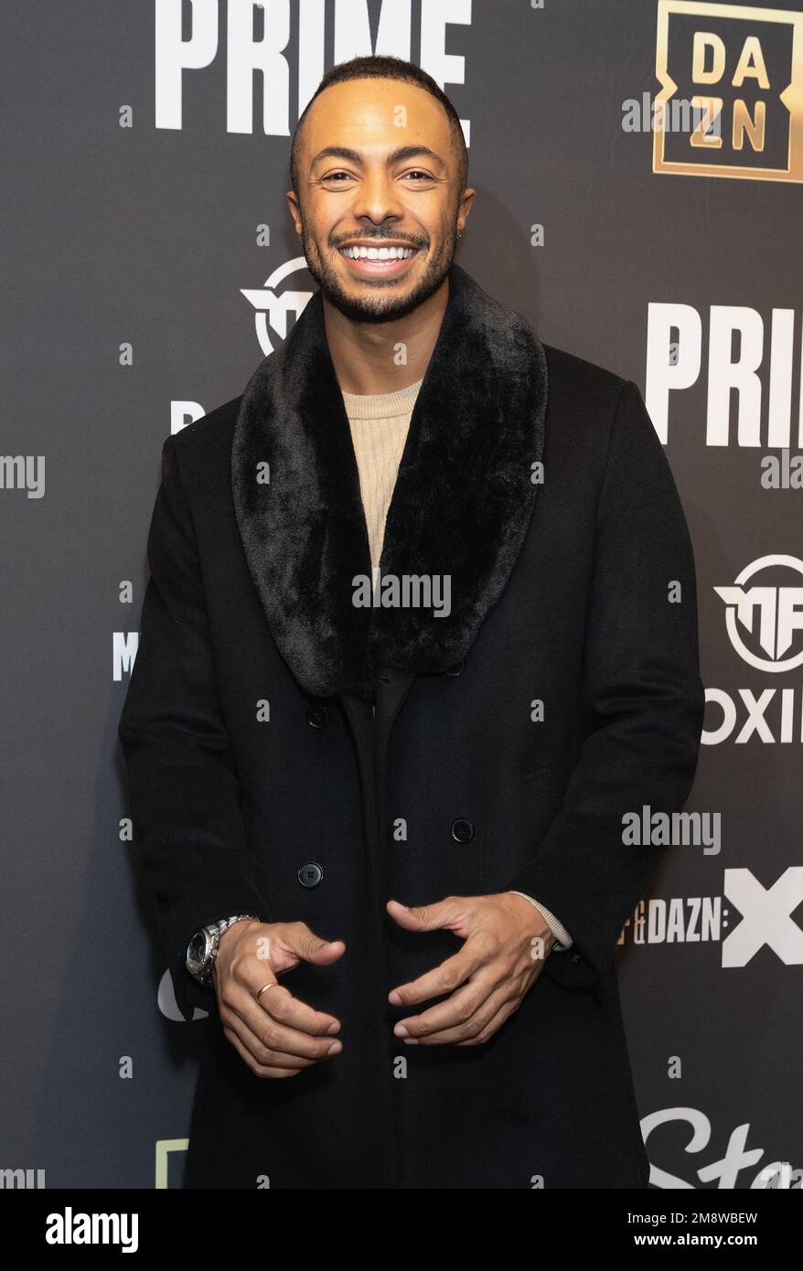 London, UK. 14 January, 2023. attends the Arrivals at the KSI v FaZe ...