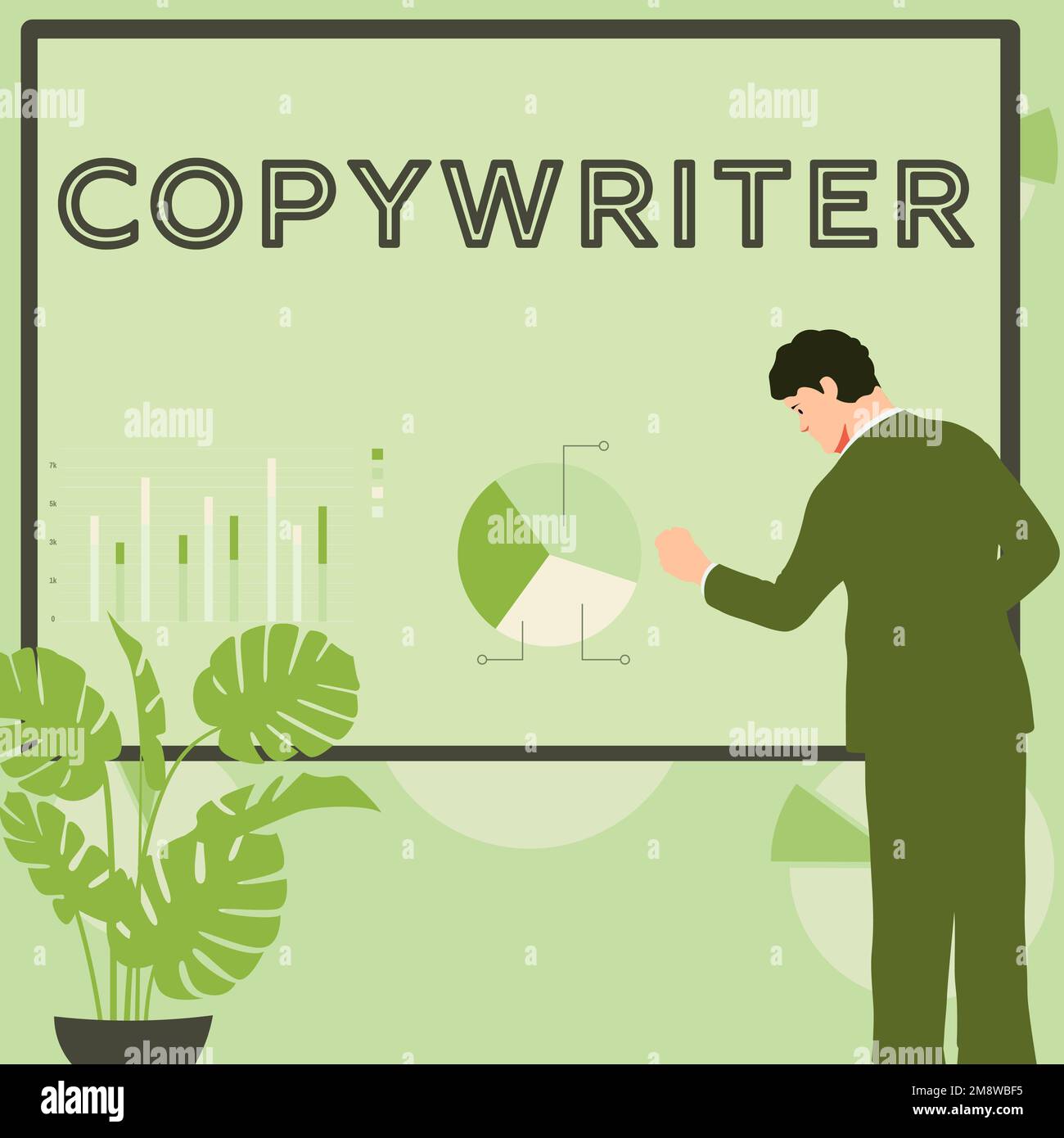 Writing displaying text Copywriter. Business showcase writing the text ...