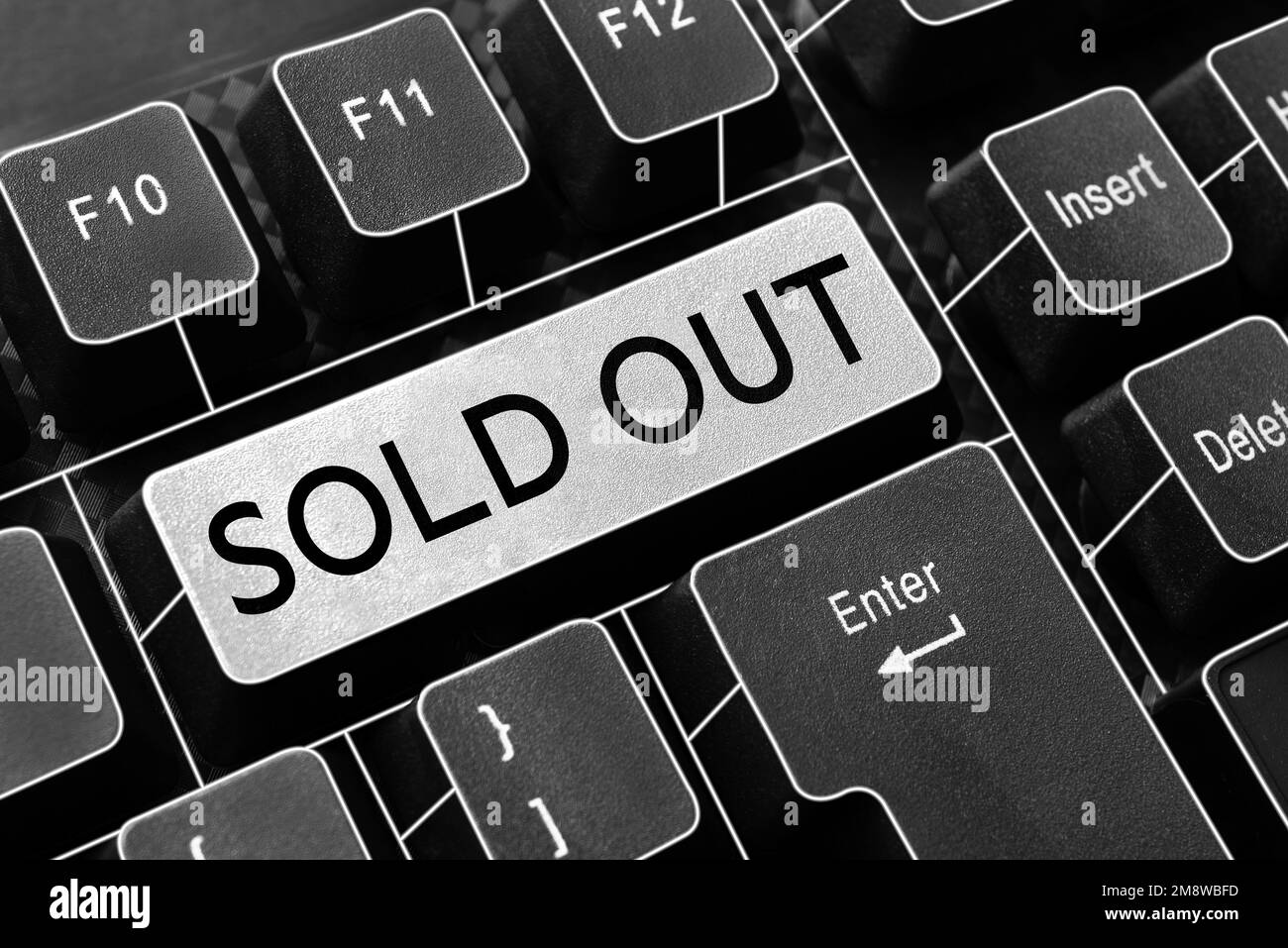 Sold out sign Black and White Stock Photos & Images - Alamy