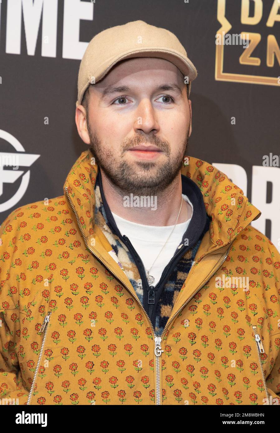 London, UK. 14 January, 2023. Callum McGinley attends the Arrivals at ...