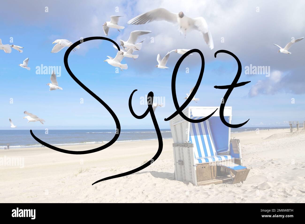 Place name, handwritten with a photo of the place in the background ...