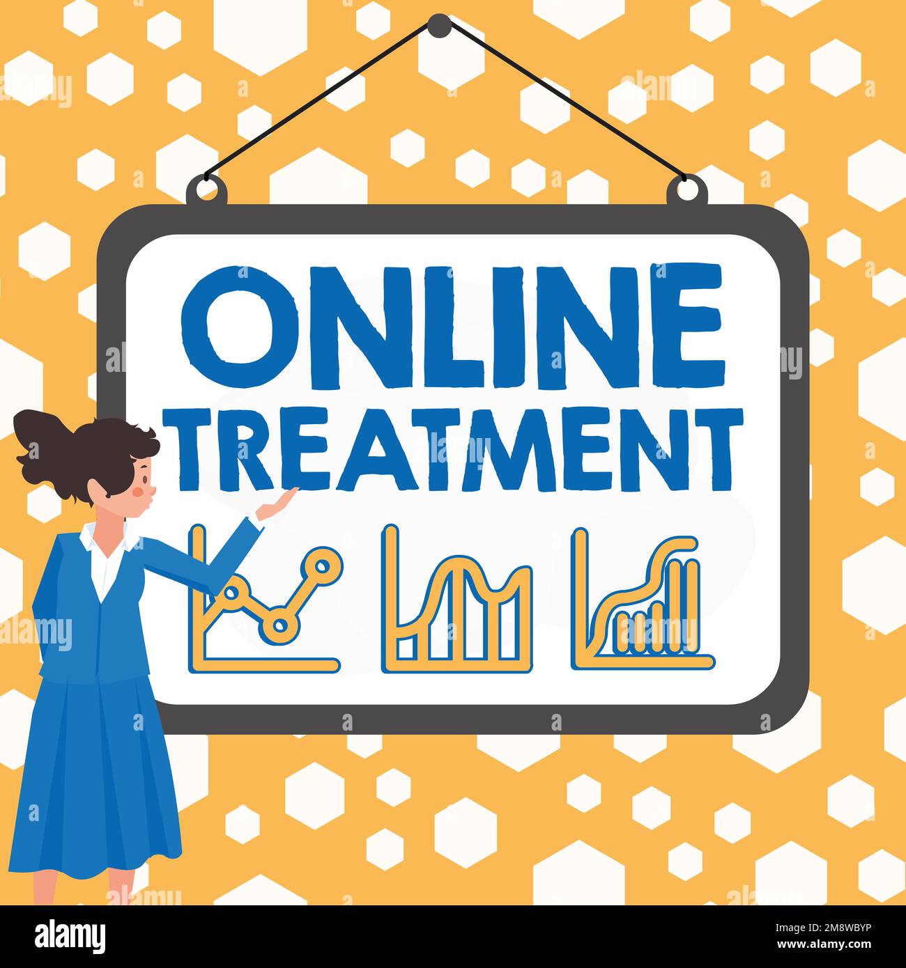 Hand writing sign Online Treatment. Internet Concept delivery of mental ...