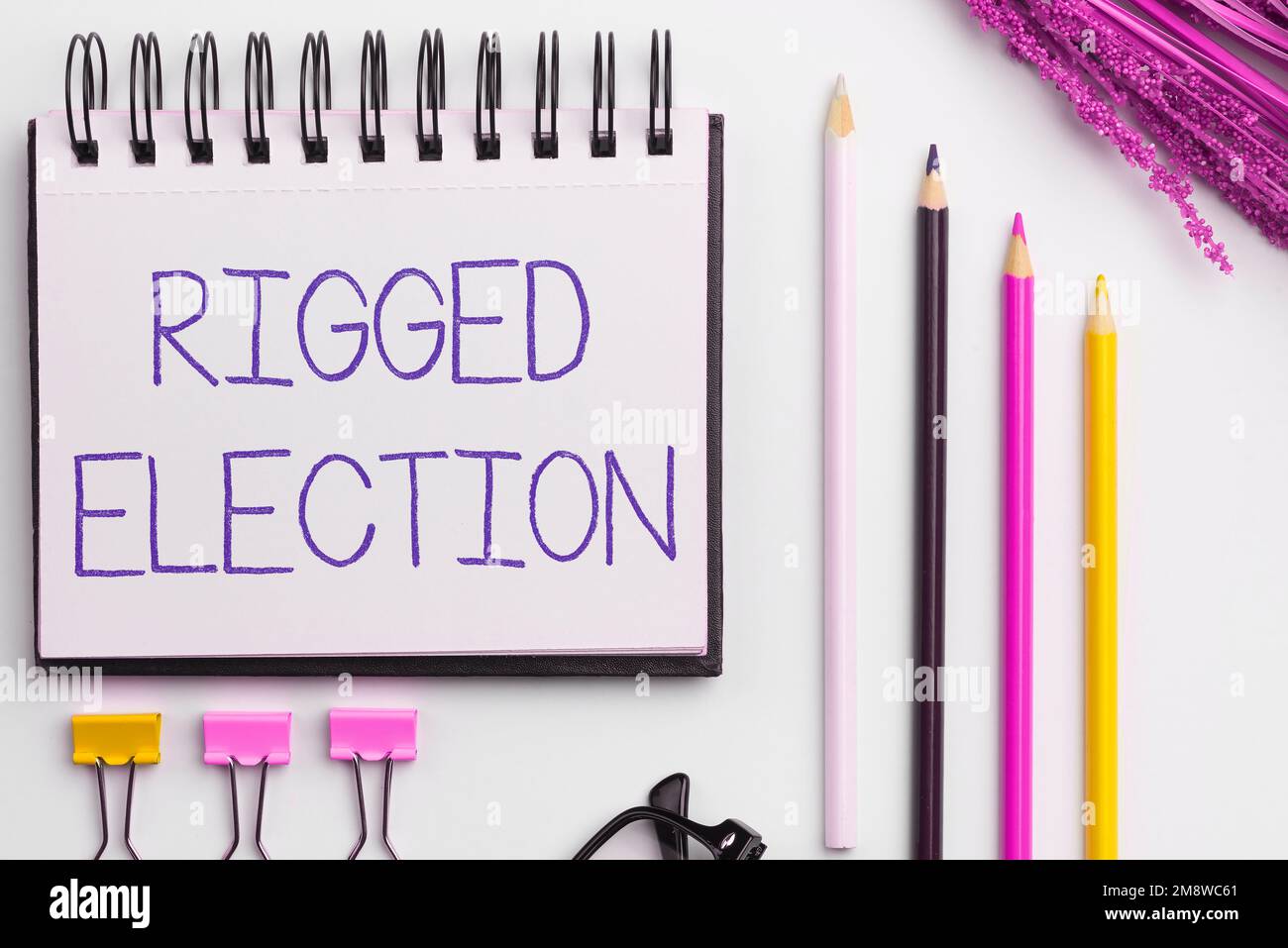 Text caption presenting Rigged Election. Business showcase Manage ...