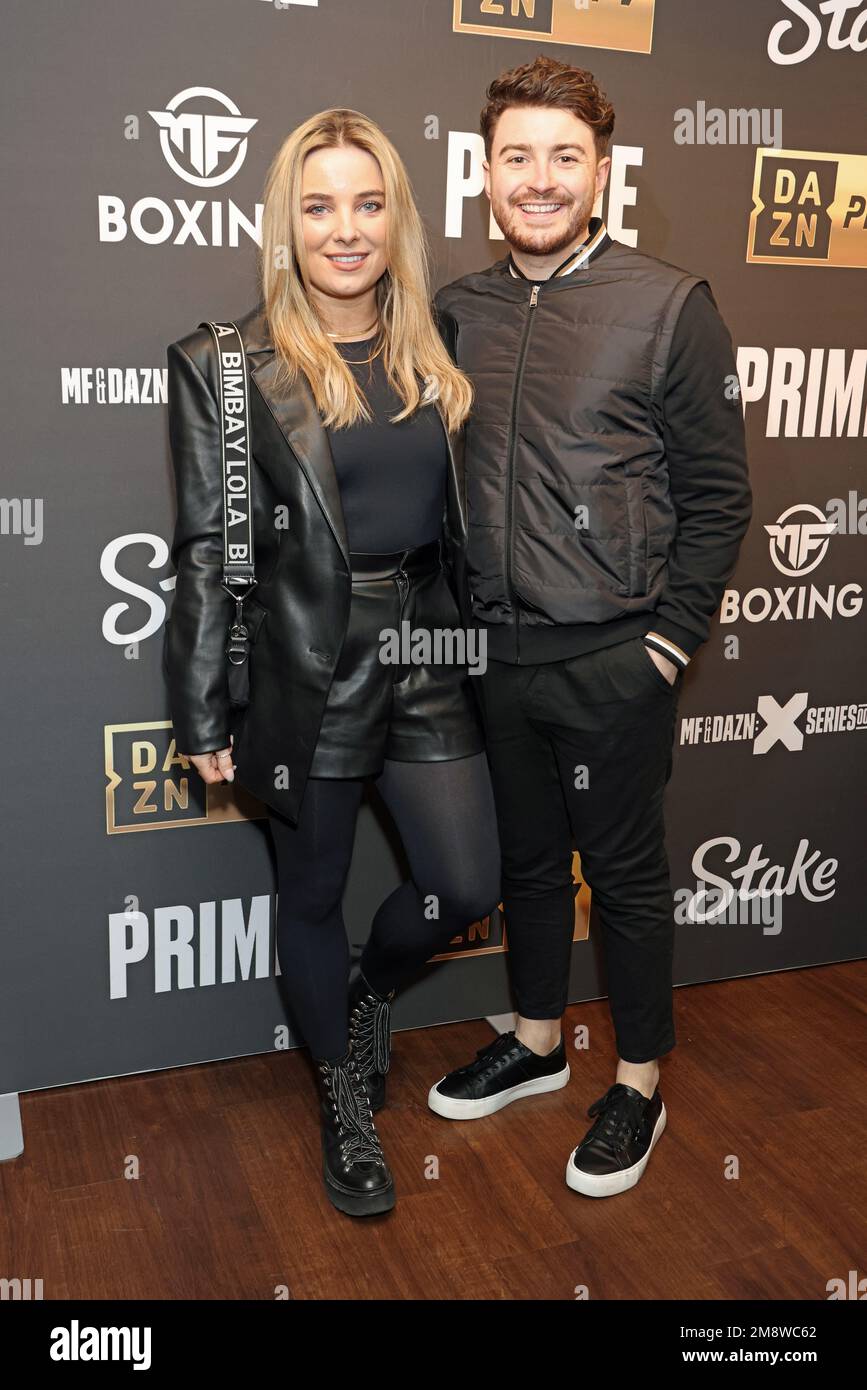 Sian Welby and Jake Beckett arrive for the KSI v FaZe Temperr fight at ...