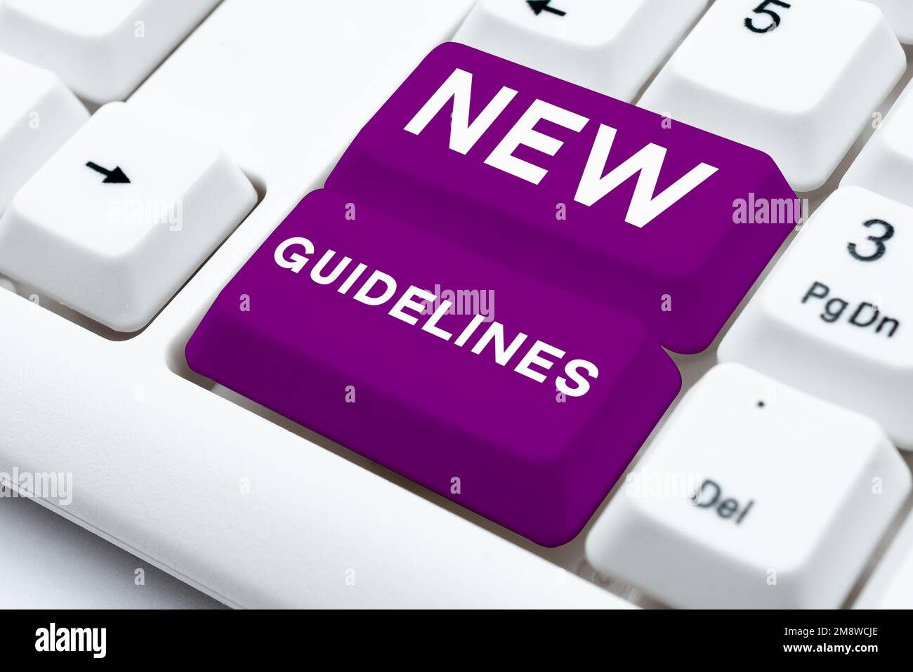 Inspiration showing sign New Guidelines. Word for a new list of goals ...