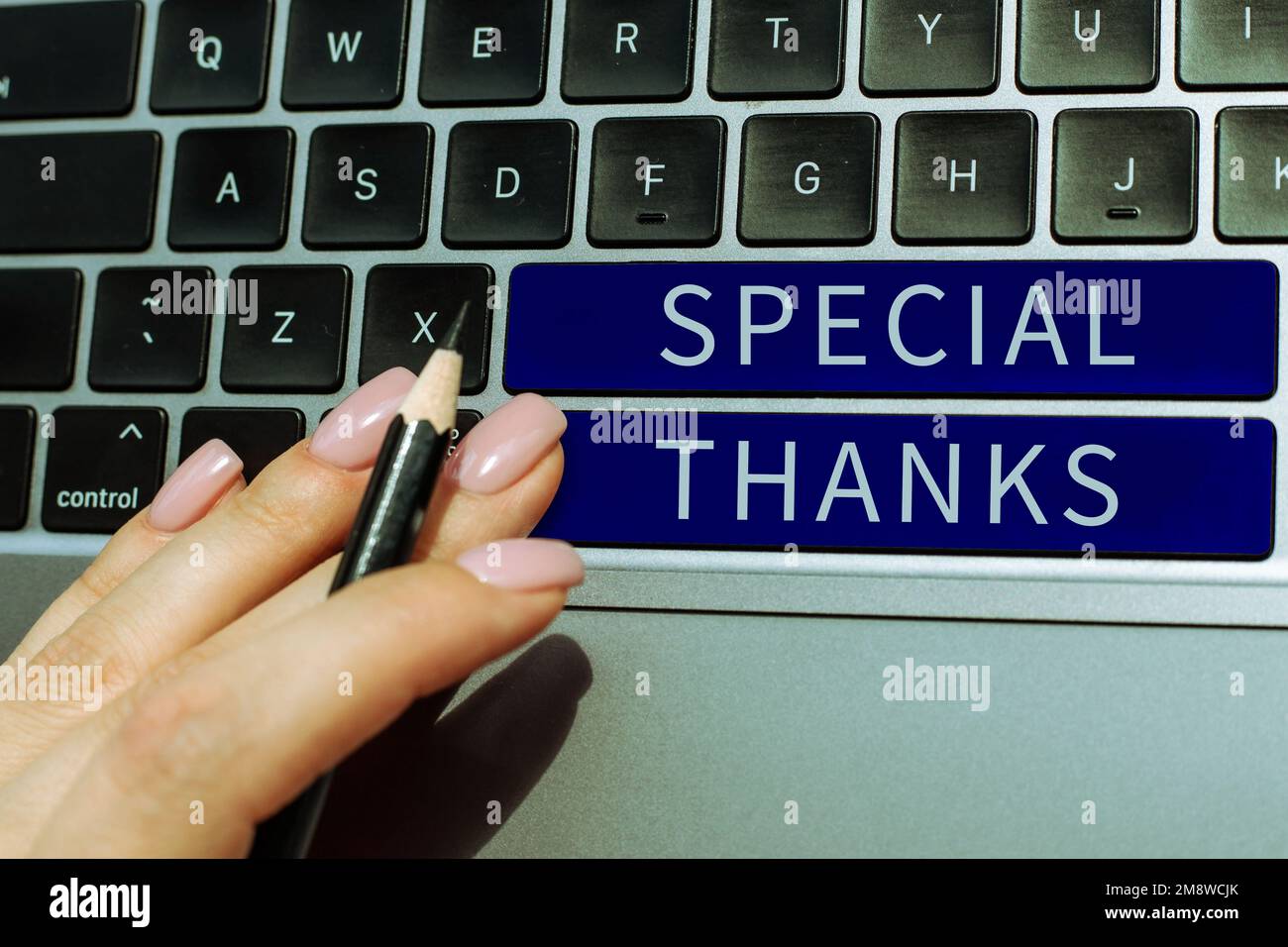 Hand writing sign Special Thanks. Concept meaning expression of ...