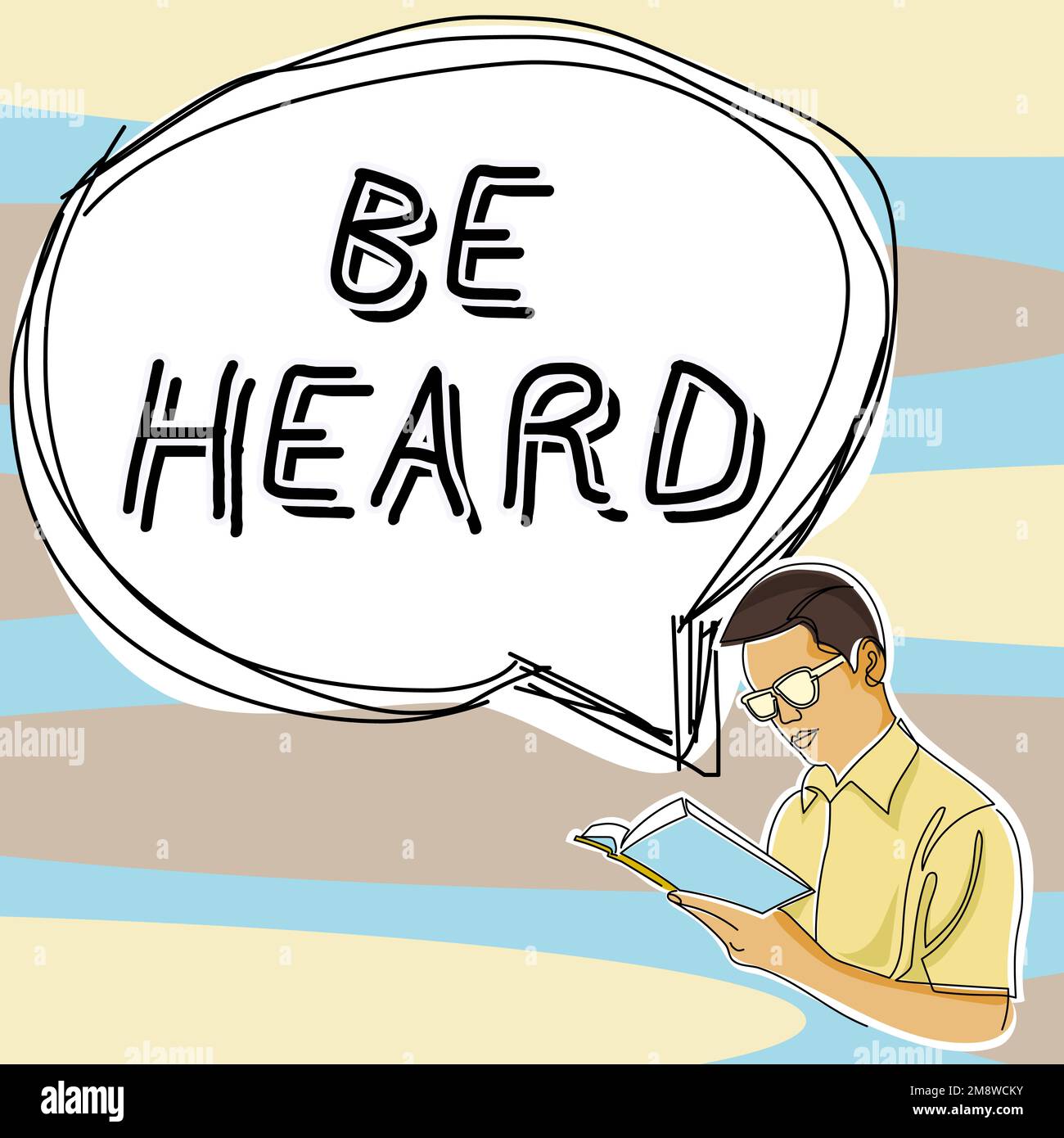 Text sign showing Be Heard. Word Written on promote a state of complete ...