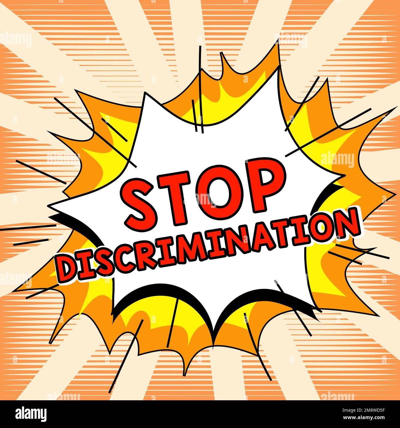 Text sign showing Stop Discrimination. Business overview Prevent ...