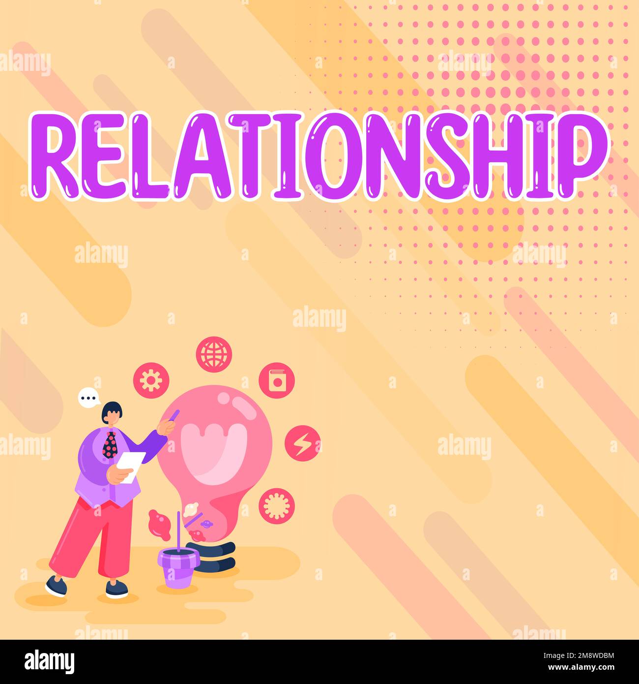 Text caption presenting Relationship. Business showcase Developing ...