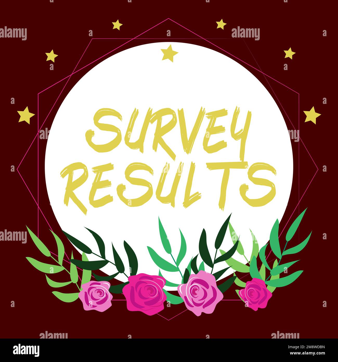 Writing displaying text Survey Results. Word Written on result of ...