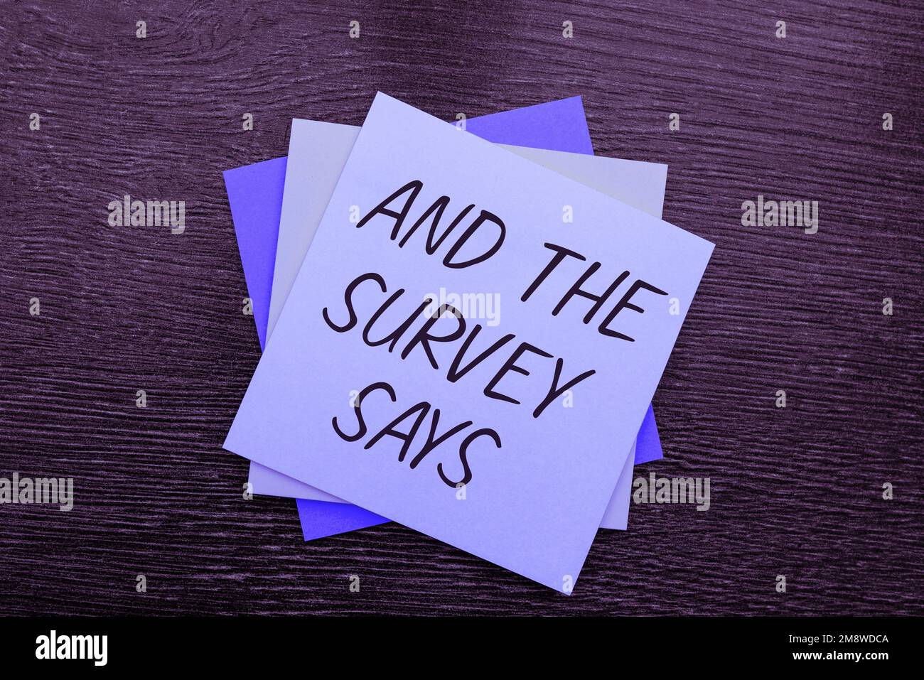 Text showing inspiration And The Survey Says, Conceptual photo doing ...