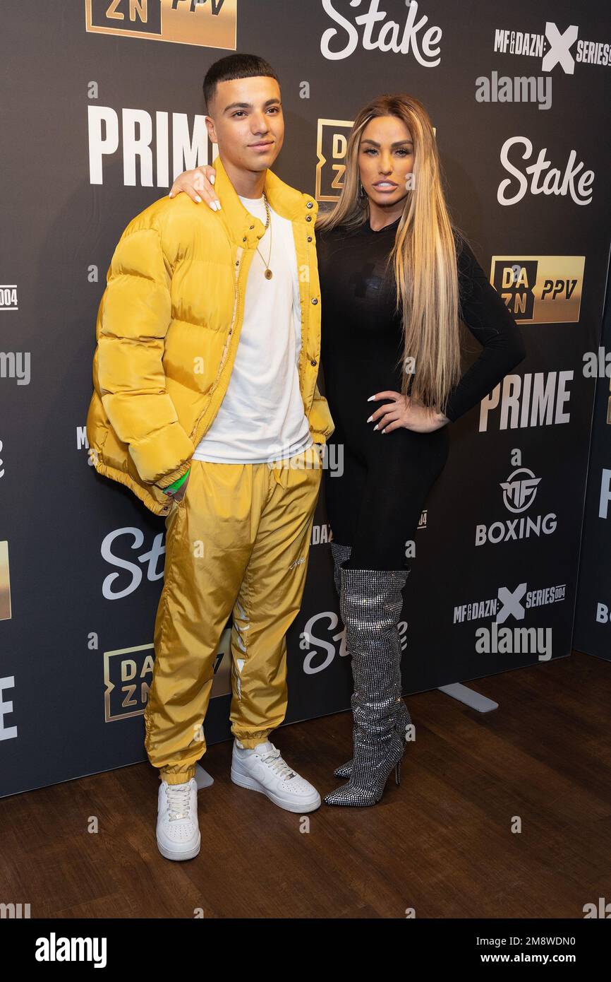 London, UK. 14 January, 2023. Junior Andre and Katie Price attend the ...