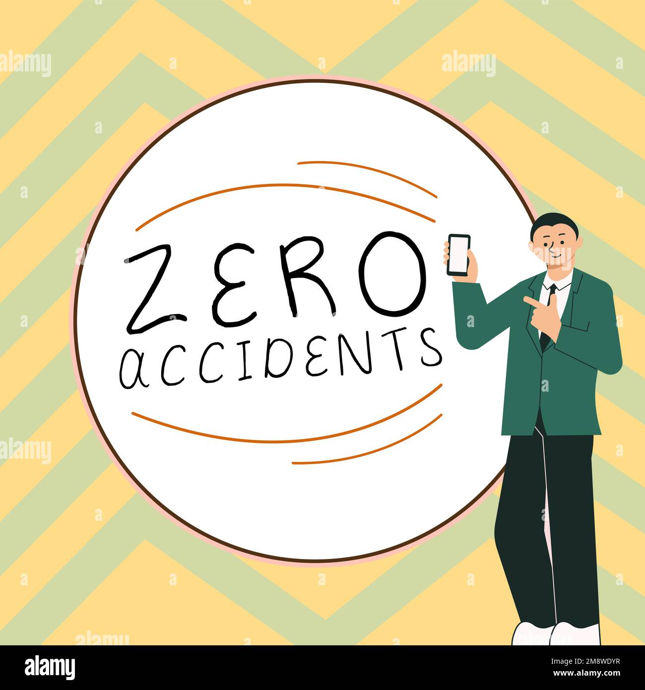 Text sign showing Zero Accidents. Concept meaning important strategy ...