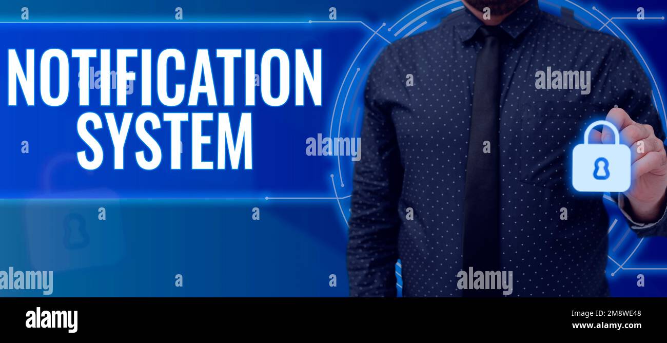 Handwriting Text Notification System Internet Concept Do Not Forget To Be Connected Social