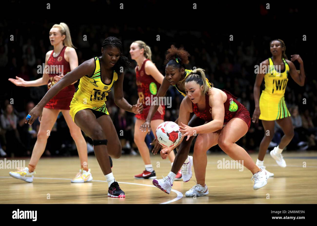 England’s Elle McDonald in action during the Vitality Netball ...