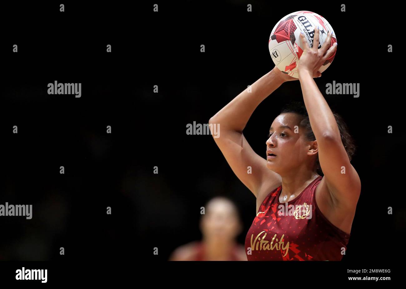 England’s Imogen Allison in action during the Vitality Netball ...