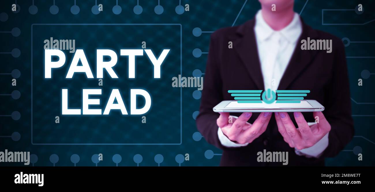 Conceptual caption Party Lead. Business showcase acts as the official ...